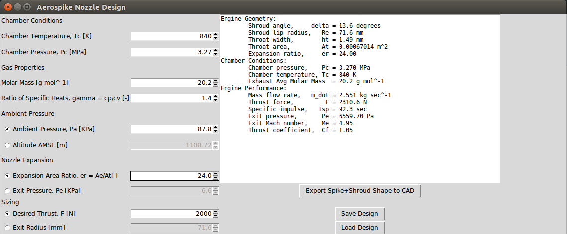 Aerospike Design · Issue #1 · mvernacc/aerospike-nozzle-design-gui · GitHub