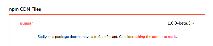 No default jsDelivr CDN file set · Issue #3340 · quasarframework/quasar ...