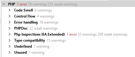 PHP Inspections EA, Reformat Code, Remove all warnings, fix minor bugs · Issue #774 ...