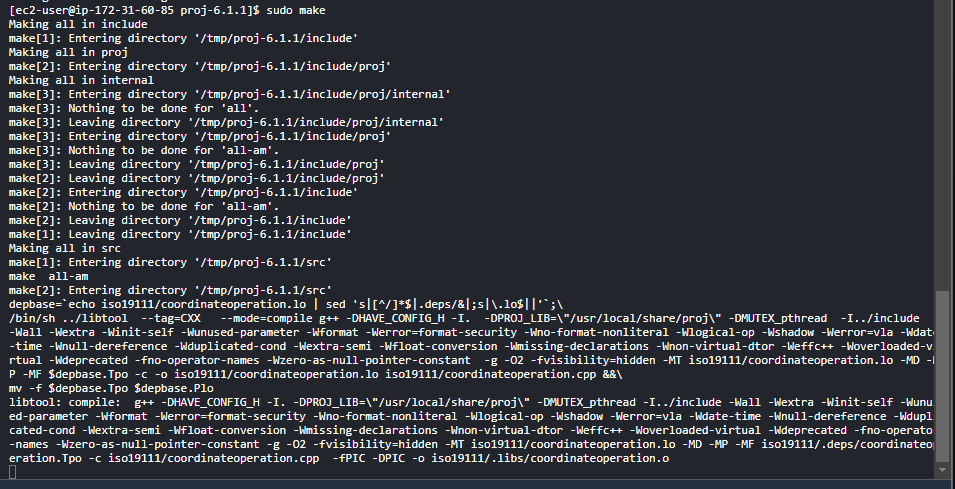 Sudo Make Installation Stucks · Issue 3669 · Osgeoproj · Github 4074