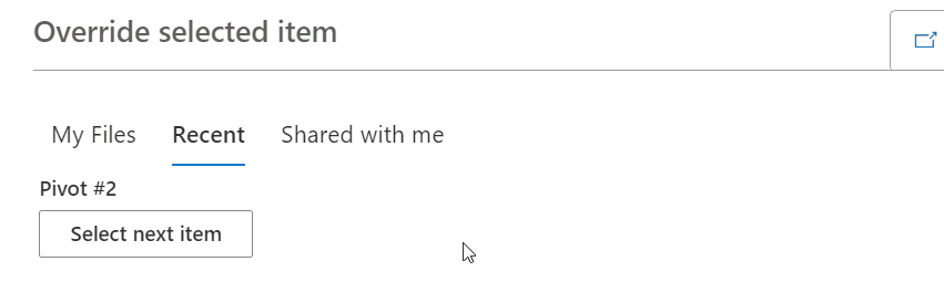 [Pivot] "Override selected item" removes default click behavior ...