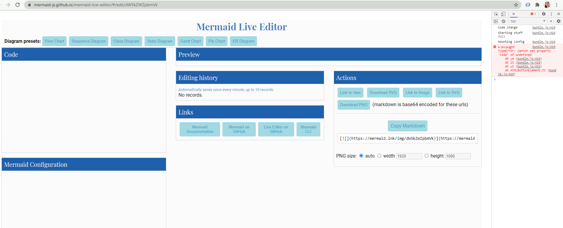 Live Editor Linked To In Docs Is Broken · Issue 71 · Mermaid Jsmermaid Live Editor · Github 5099