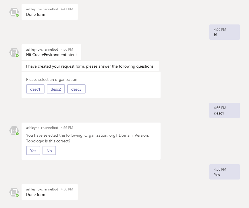 Bot Returns to Formflow Confirmation after form completed on teams · Issue #4848 · microsoft ...