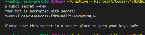 botFileSecret : The encrypted value is not a valid format 24.bot-authentication-msgraph · Issue ...