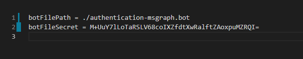 botFileSecret : The encrypted value is not a valid format 24.bot-authentication-msgraph · Issue ...