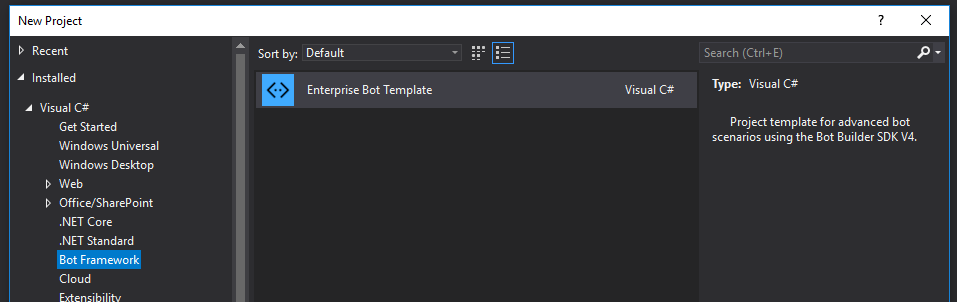 Microsoft Bot Application Template not appear on Visual Studio 2017 · Issue #1101 · microsoft ...