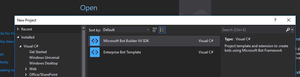 Microsoft Bot Application Template not appear on Visual Studio 2017 · Issue #1101 · microsoft ...