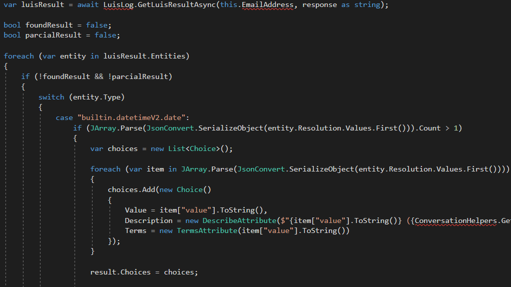 FormBuilder ValidateResult Choices only works on emulator · Issue #115 · microsoft/BotBuilder-V3 ...