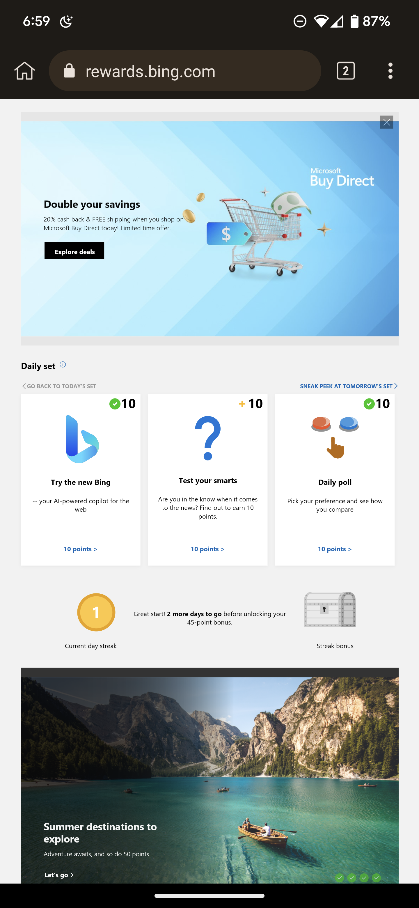 [BUG] Daily Set not 100% complete (Test your smarts quiz) · Issue #194 ...
