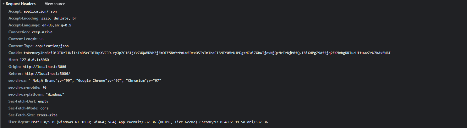 Chrome is not set my cookies on Frontend (ReactJs) which is come from ...