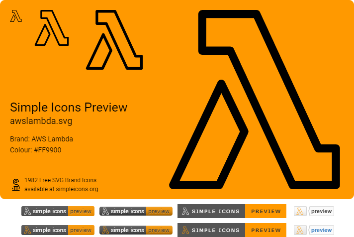 AWS lambda icon by adsingh14 · Pull Request #6907 · simple-icons/simple ...