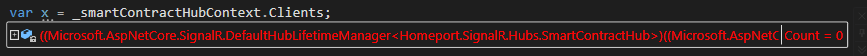 Signalr Defaulthublifetimemanager Does Not Populate Connections Field · Issue 18575 · Dotnet