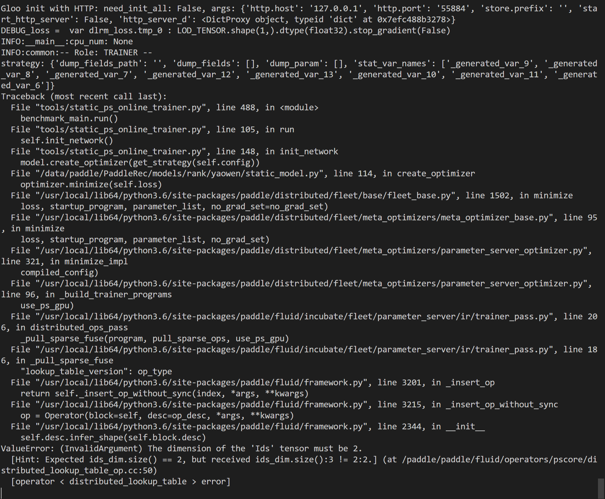 Lod Tensor使用Embedding时出现 Expected ids_dim.size() == 2, but received ids_dim.size():3 · Issue ...