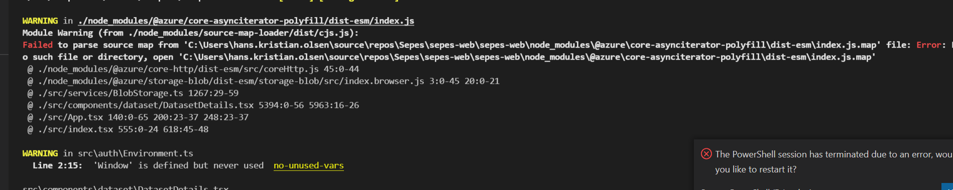 fix: get rid of compile warnings · Issue #1457 · equinor/sepes-web · GitHub