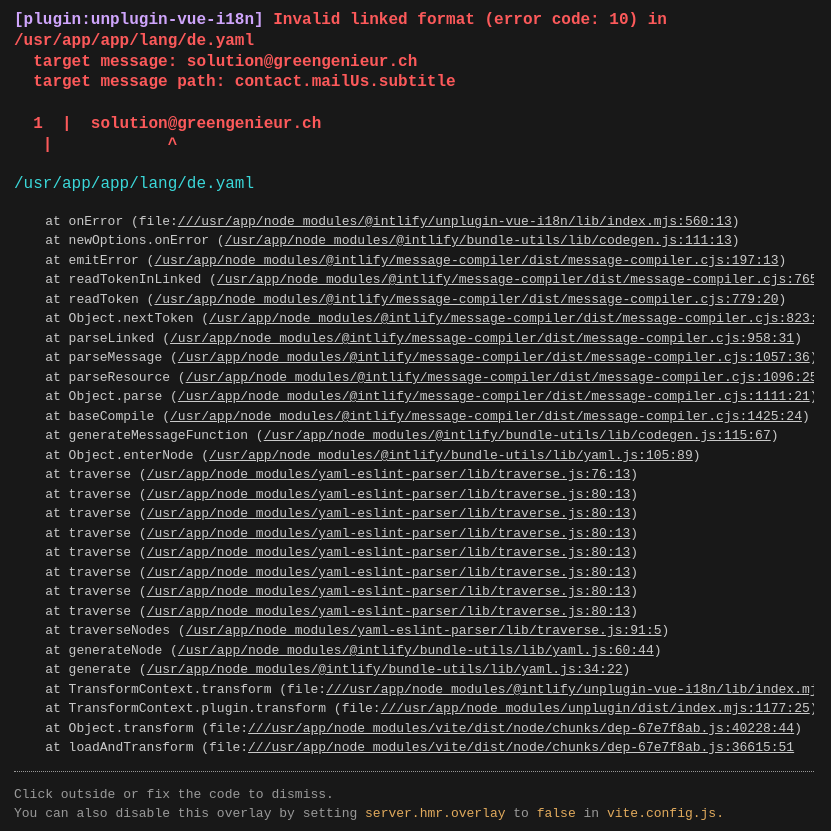 load a de.yaml massage file with a @ symbol · Issue #1697 · nuxt-modules/i18n · GitHub
