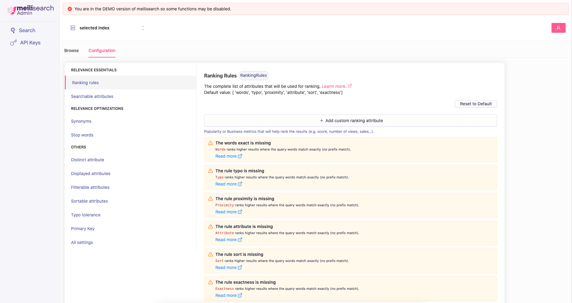 More visualization support · Issue #3 · riccox/meilisearch-ui · GitHub