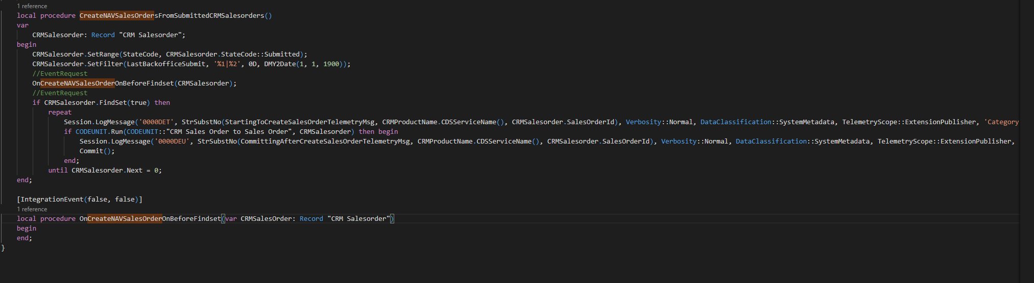 [Event Request] CodeUnit 5349 Auto Create Sales Orders - OnCreateNAVSalesOrderOnBeforeFindset ...