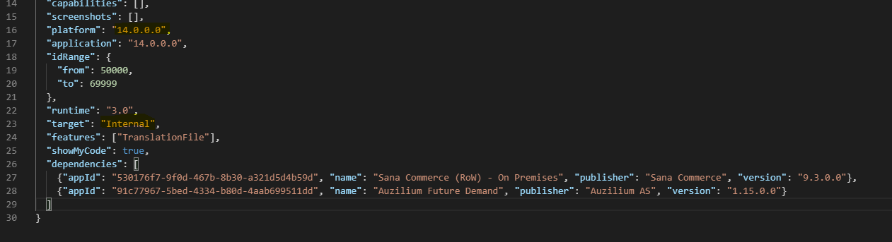 The compilation target is set to 'Internal', you must set to cloud or ...