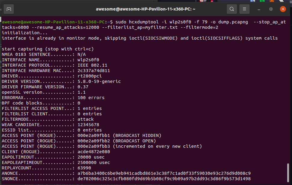 What am i doing wrong? · Issue #178 · ZerBea/hcxdumptool · GitHub