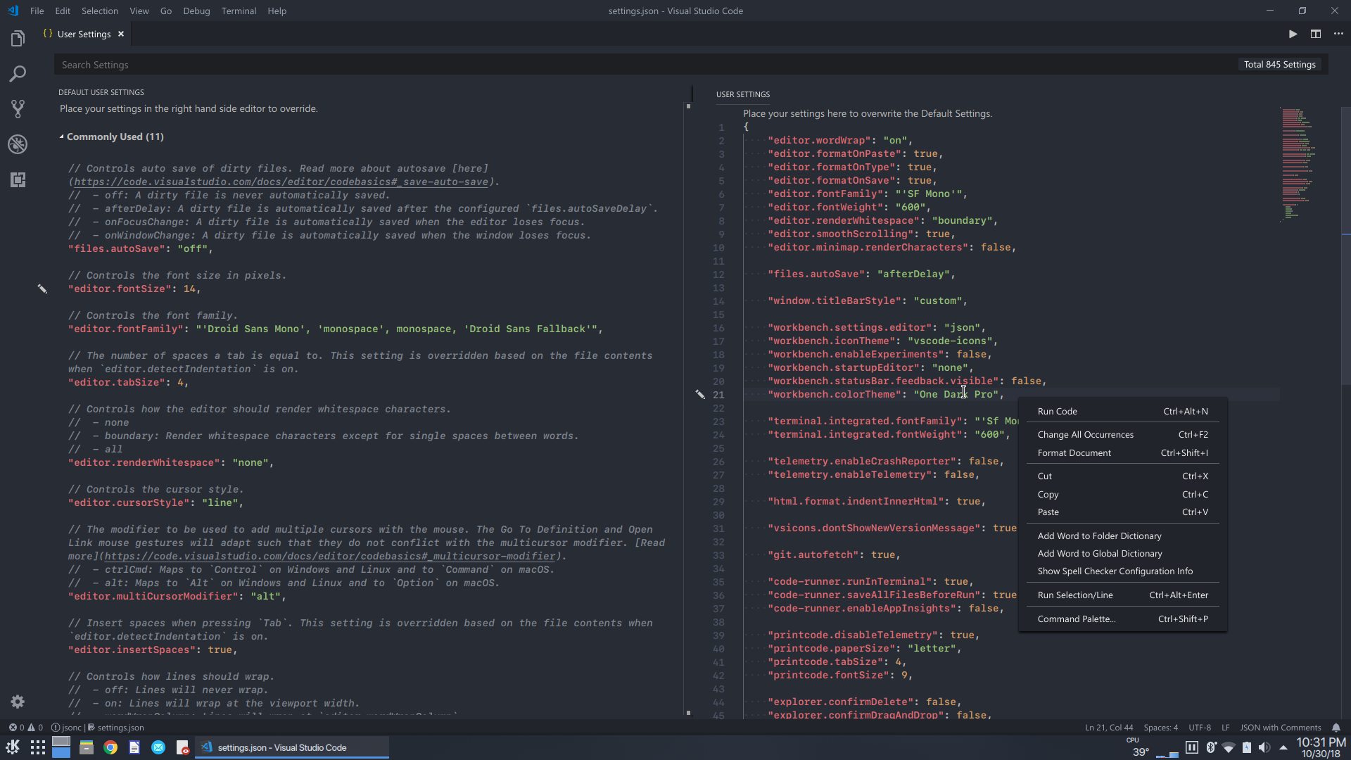 Right click menus are not themed · Issue #13 · rdnlsmith/vscode-linux ...