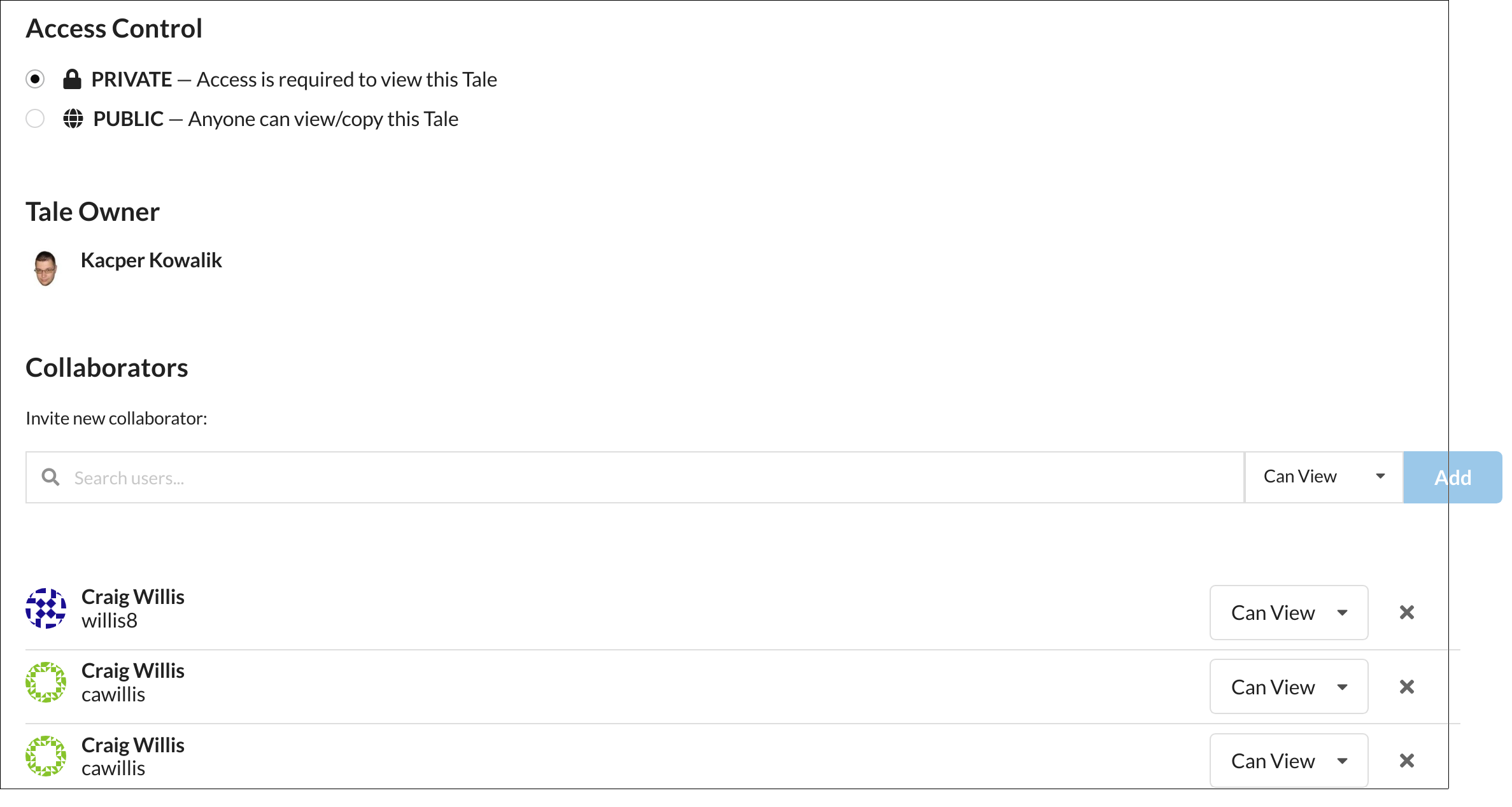 Duplicated entries in Tale's access created by an accidental double click · Issue #266 · whole ...