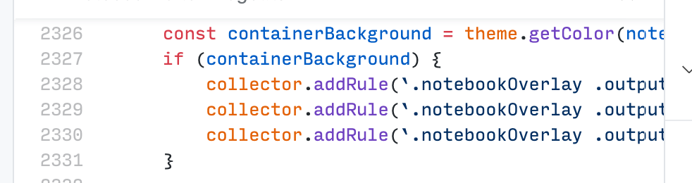 Code cell right hand padding is missing · Issue #116532 · microsoft ...