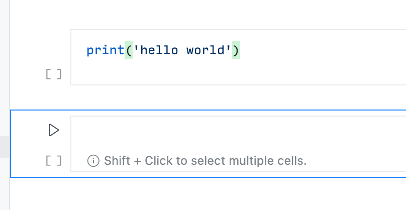 something that says Shift and Click to select more cells · Issue ...