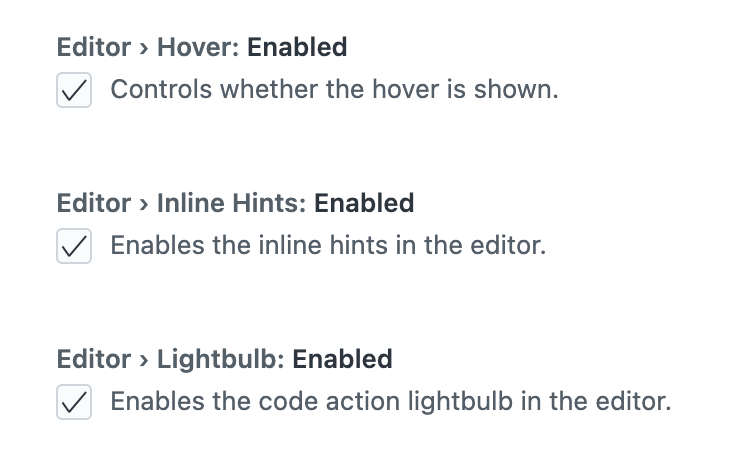 Update enable/disable setting descriptions · Issue #120559 · microsoft/vscode · GitHub