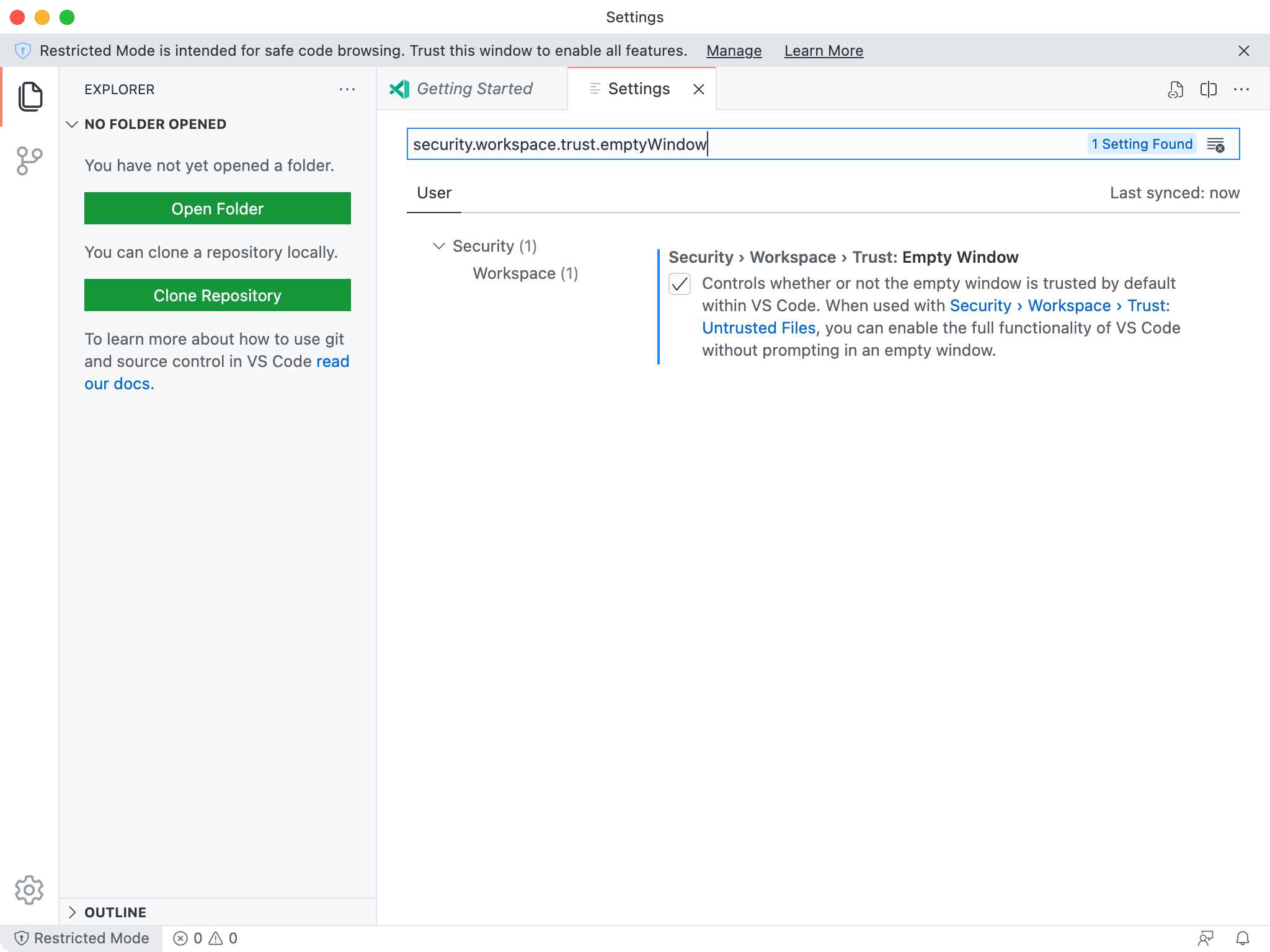 Workspace Trust Empty Window Trust Is Not Remembered · Issue 125576 · Microsoft Vscode · Github