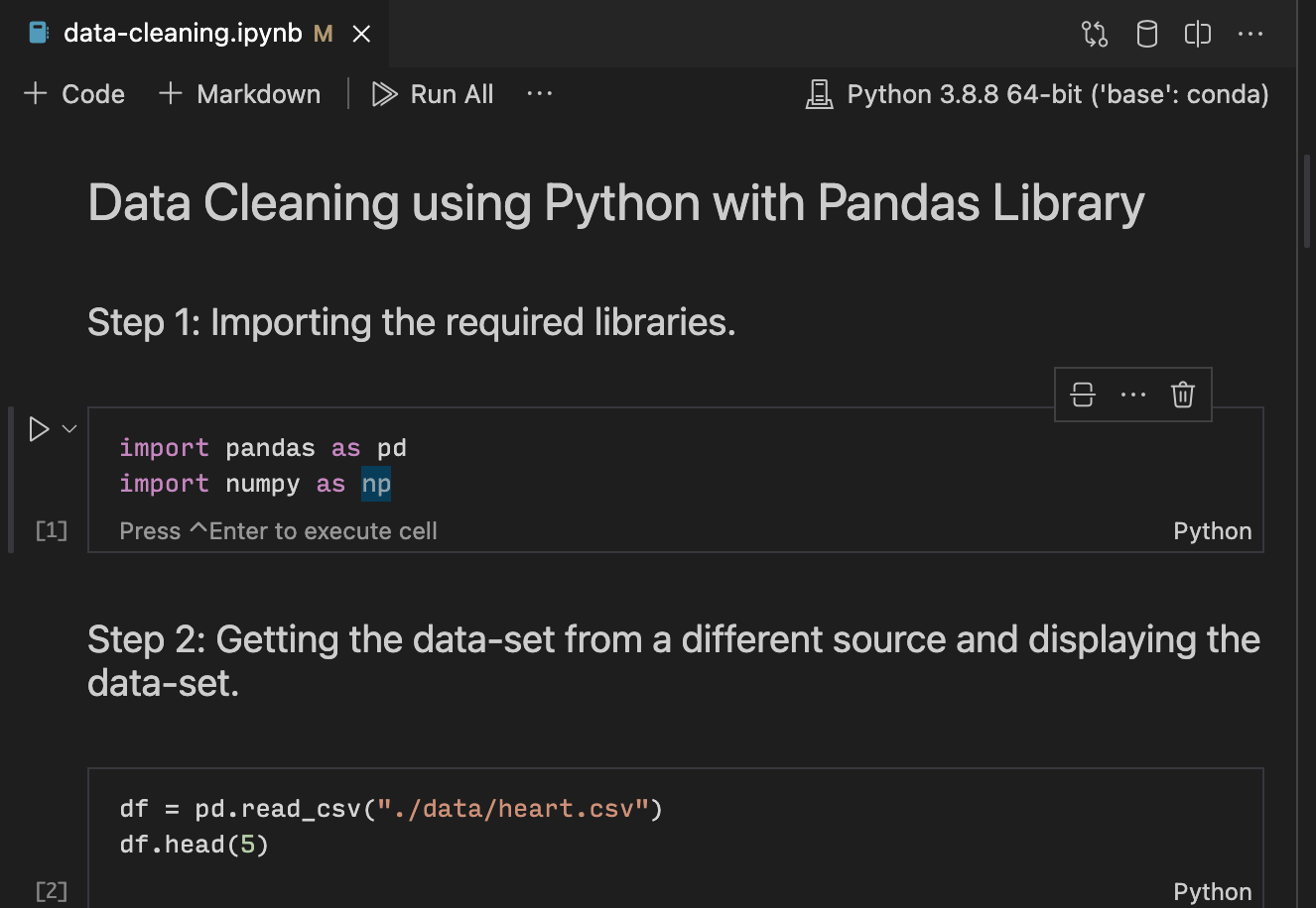 Need a visual separator between the toolbar and the kernel selector ...