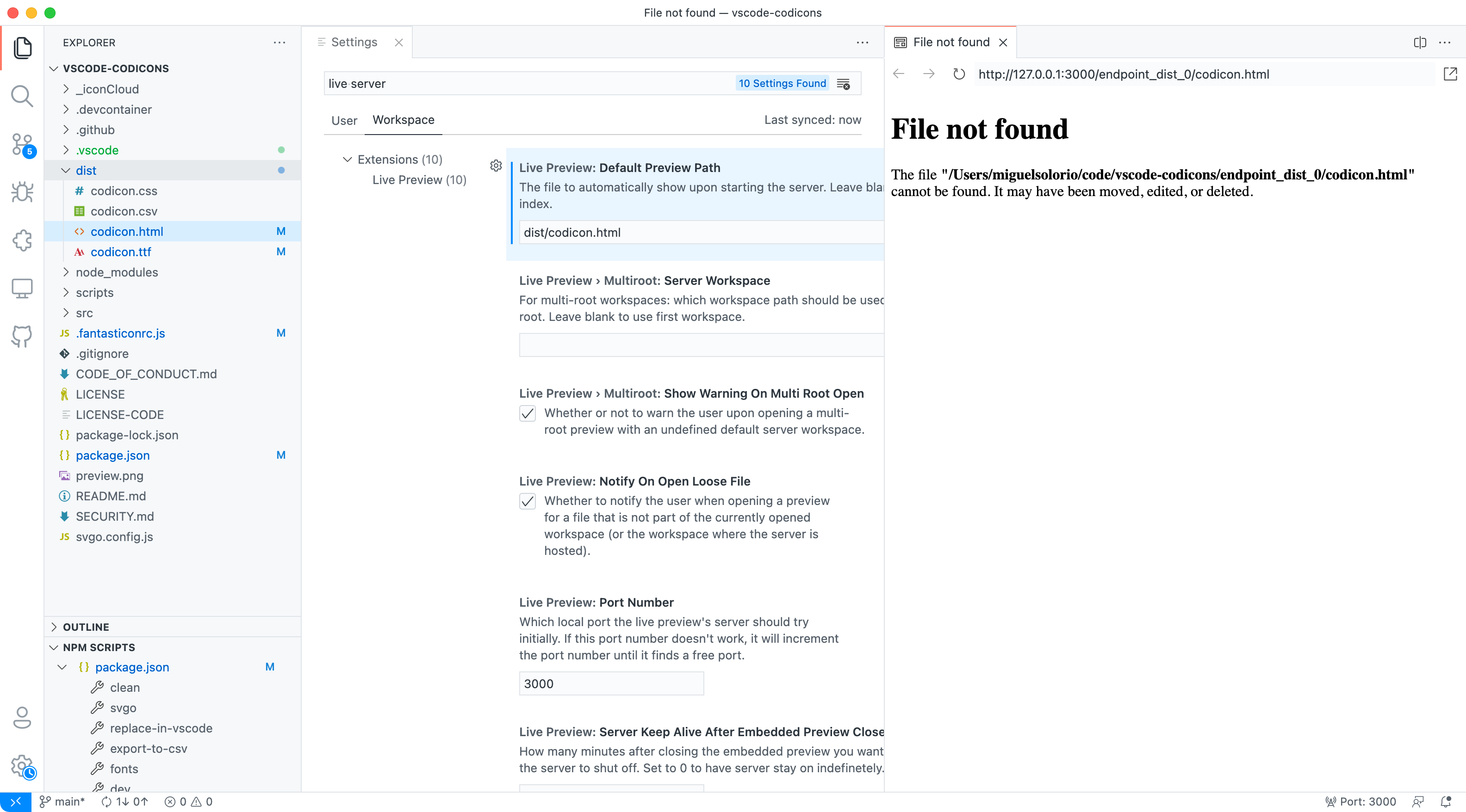 Add setting to start server from index · Issue #44 · microsoft/vscode-livepreview · GitHub