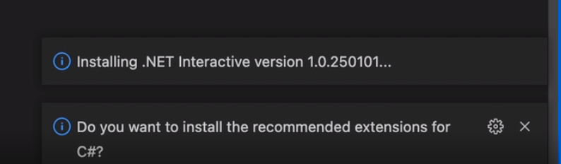 Installing .NET Interactive in the background should use the progress notification · Issue #1626 ...