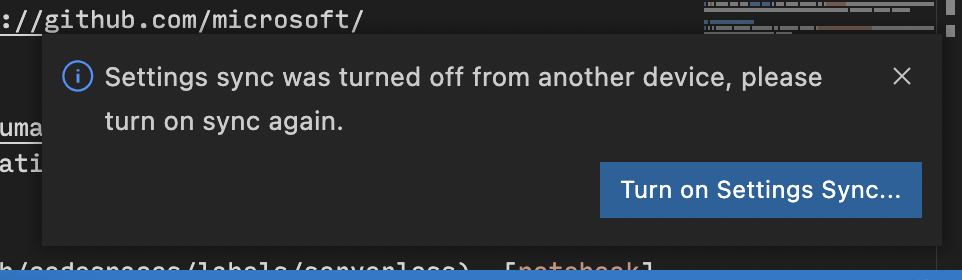 Blocked on enabling settings sync on vscode.dev · Issue #141246 ...