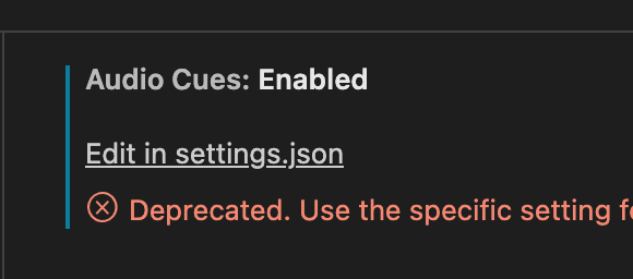 Deprecated setting icon does not have correct color · Issue #143897 ...