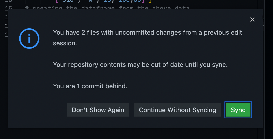 Syncing changes dialog shows wrong icon · Issue #146676 · microsoft ...