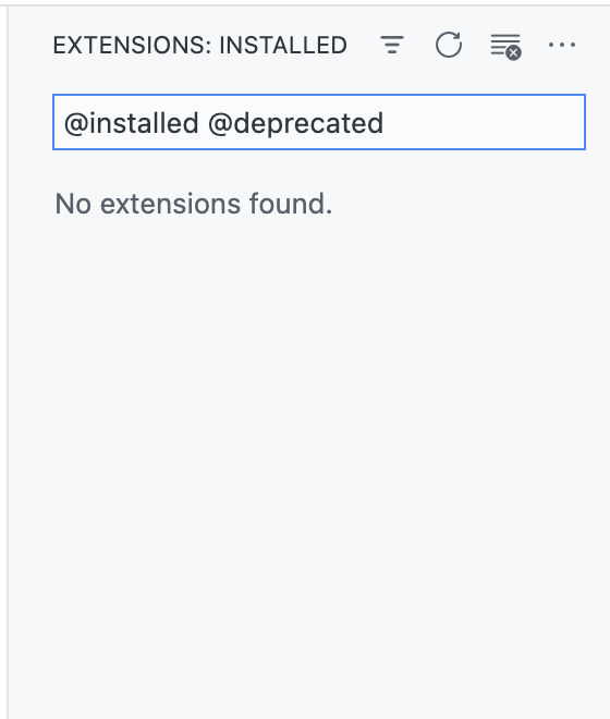 Confusing view for deprecated extensions · Issue #152997 · microsoft/vscode · GitHub
