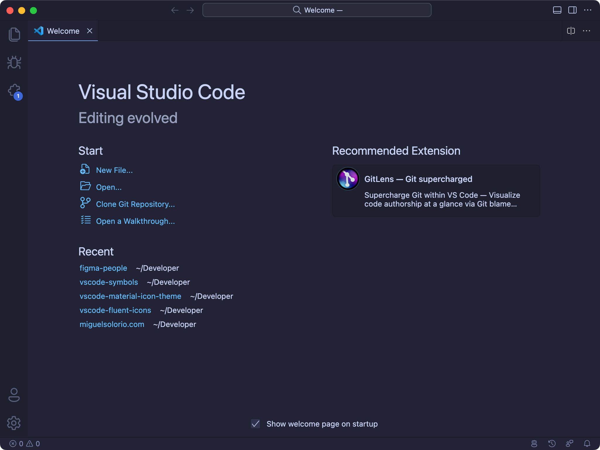 Incorrect layout of welcome page, when there are no suggestions · Issue #178831 · microsoft ...