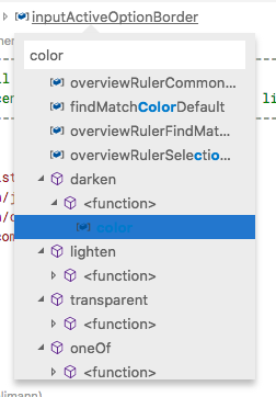 Highlighted text is hard to read on selection in the outline/breadcrumb ...