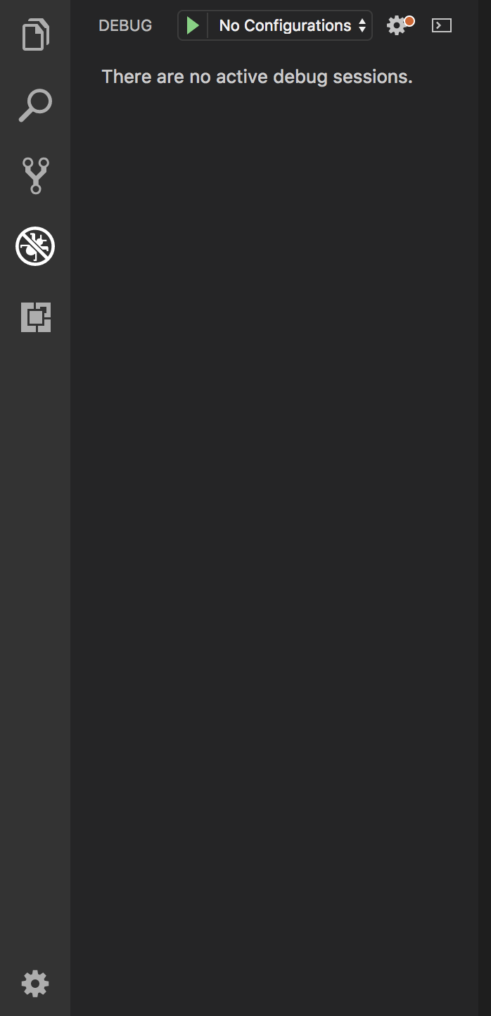 Better empty state for Debug sidebar · Issue #56391 · microsoft/vscode · GitHub
