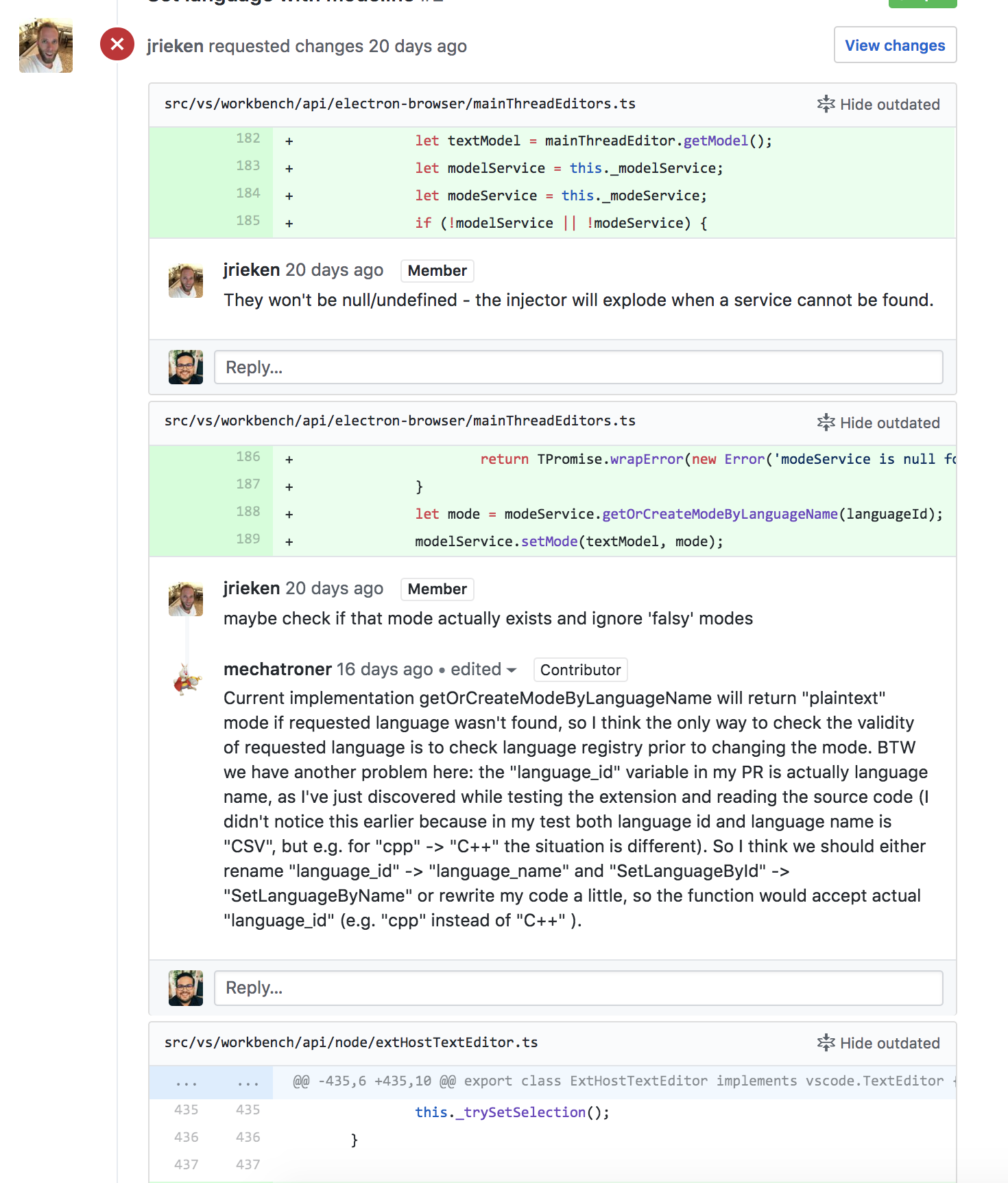 Requested changes with comments are not properly styled · Issue #195 ...