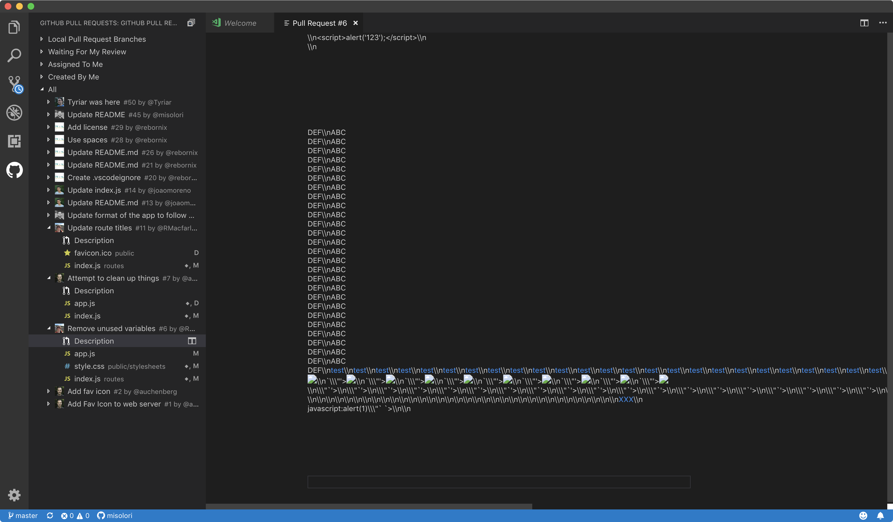 Rendering issue when opening multiple PRs · Issue #987 · microsoft/vscode-pull-request-github ...
