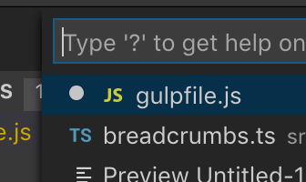 Dirty file indicator in quick pick not using same color as in the tab ...