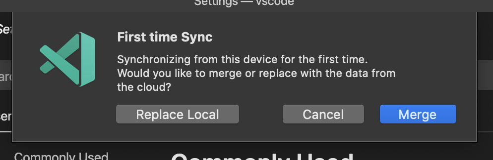 Turning sync on/off triggers first time sync dialog · Issue #91626 · microsoft/vscode · GitHub
