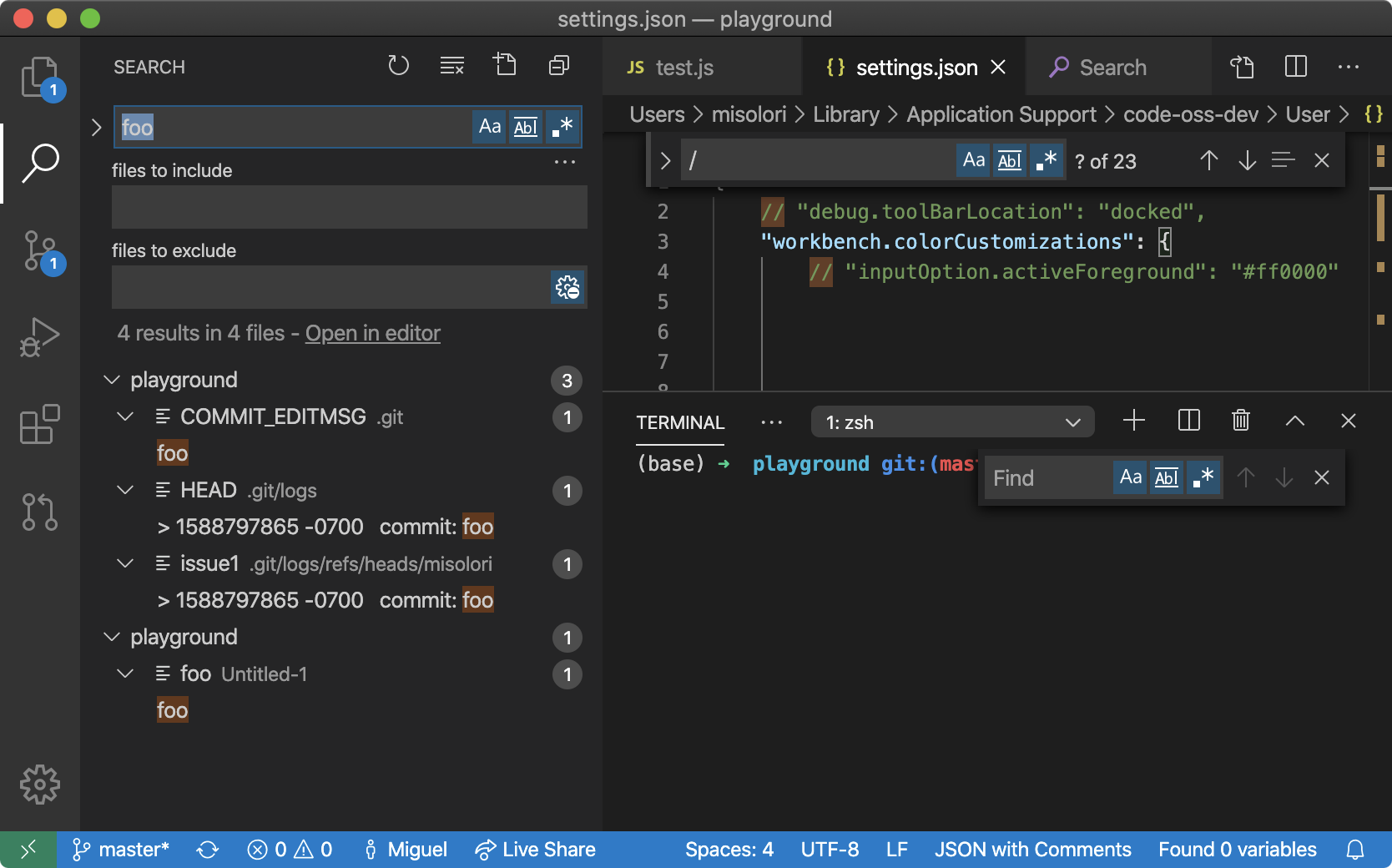 Hard to see which buttons are toggled in find/replace dialog boxes ...