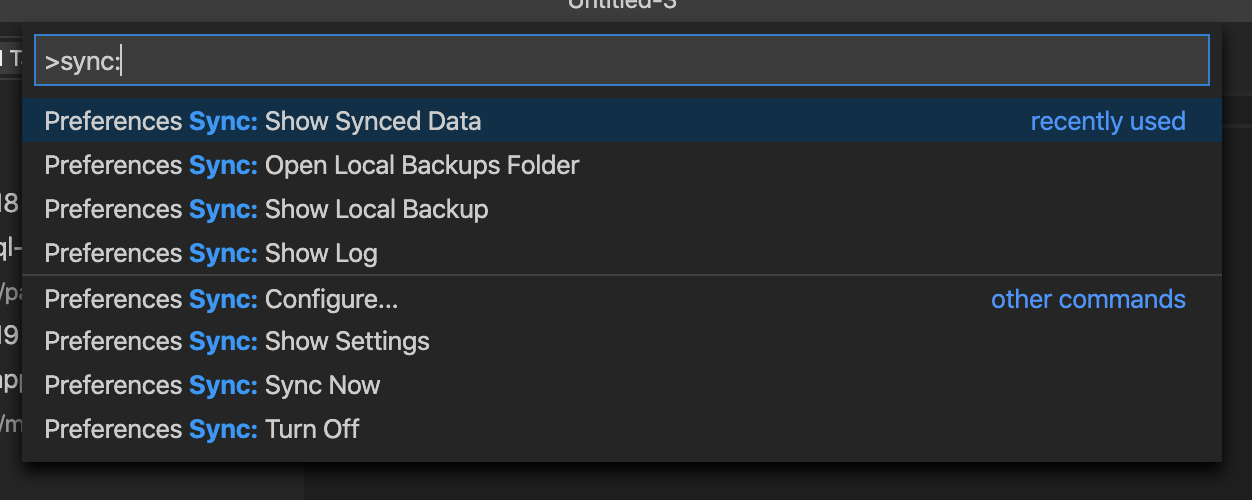 Sync commands are undiscoverable · Issue #100425 · microsoft/vscode ...