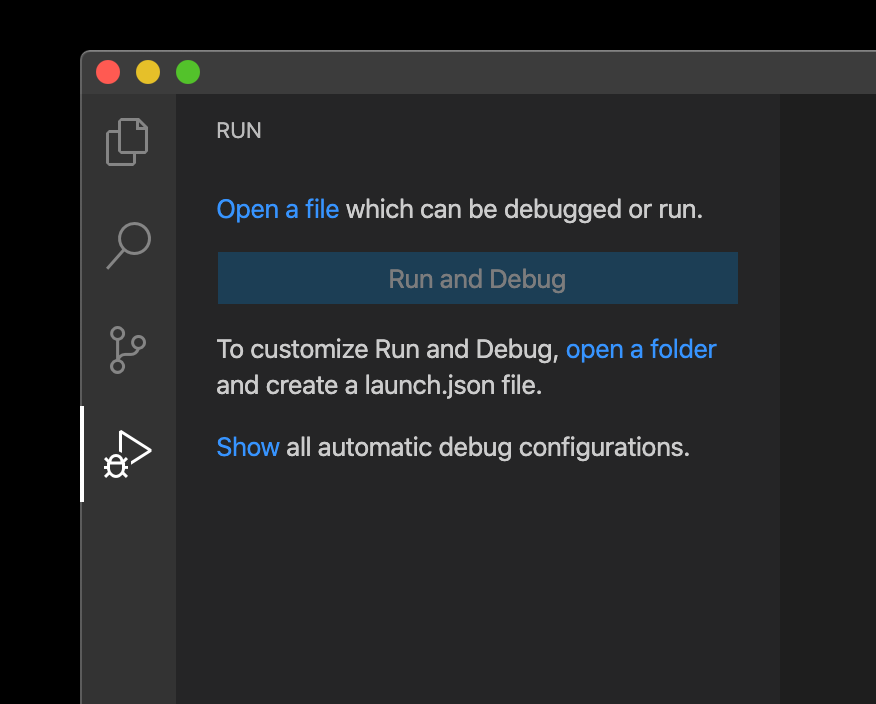 Better empty state for Debug sidebar · Issue #56391 · microsoft/vscode · GitHub