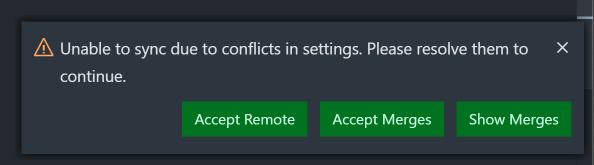 Setting Sync: multiple conflicts shows weirdly worded options · Issue #103863 · microsoft/vscode ...