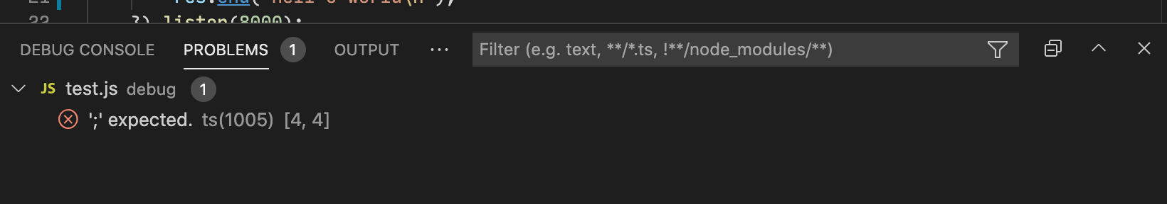 Debug and problems filter should be consistent · Issue #108759 · microsoft/vscode · GitHub