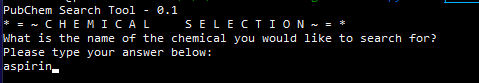 GitHub - rav3ndust/ChemSearch: pulls requested information from Pubchem ...