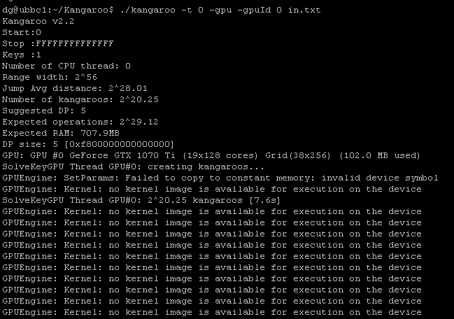 GPUEngine: SetParams: Failed to copy to constant memory: invalid device symbol · Issue #66 ...
